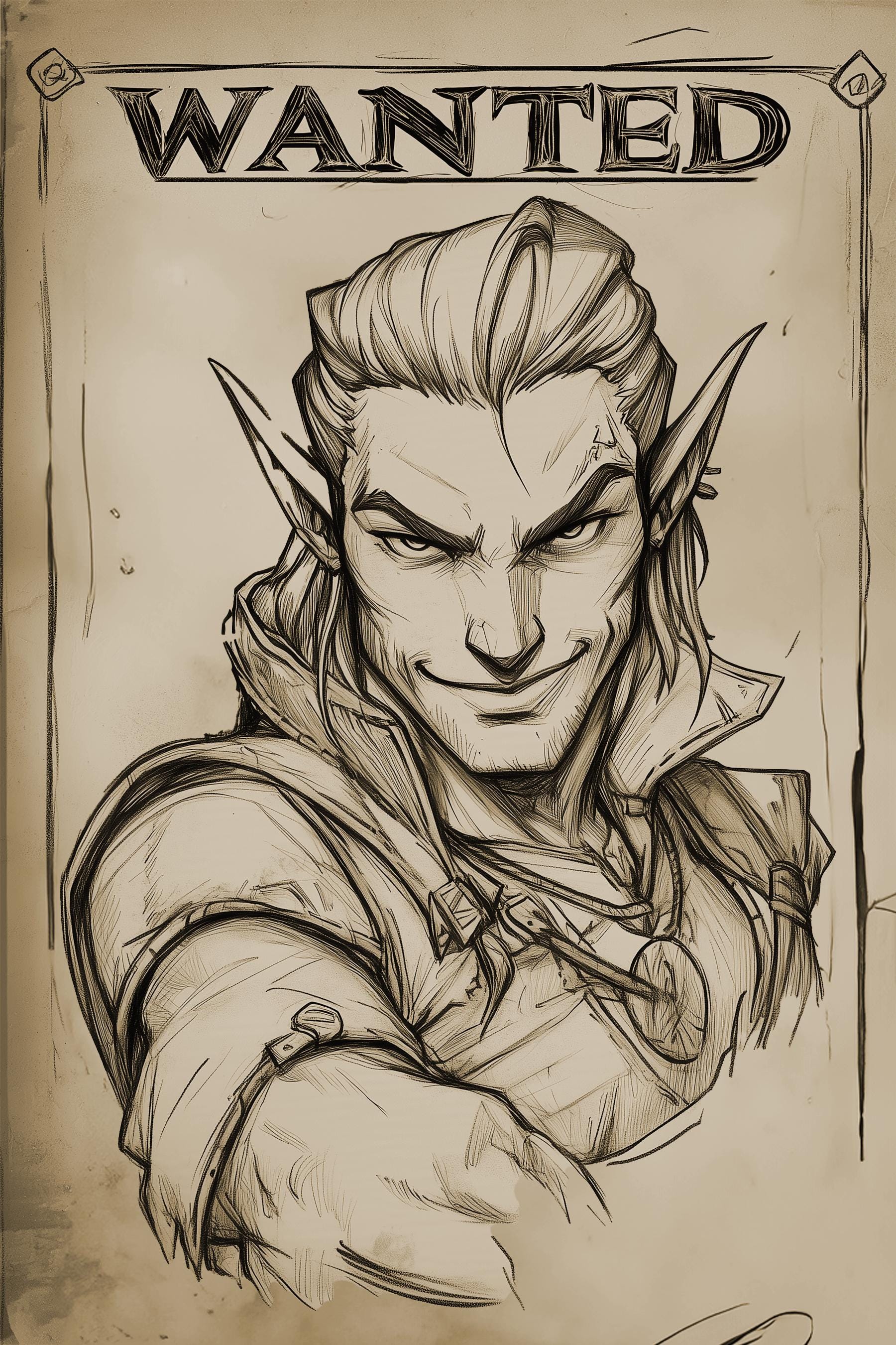 Custom Dnd Character Wanted Poster, Digital OC Sheet, TTRPG Fantasy ...