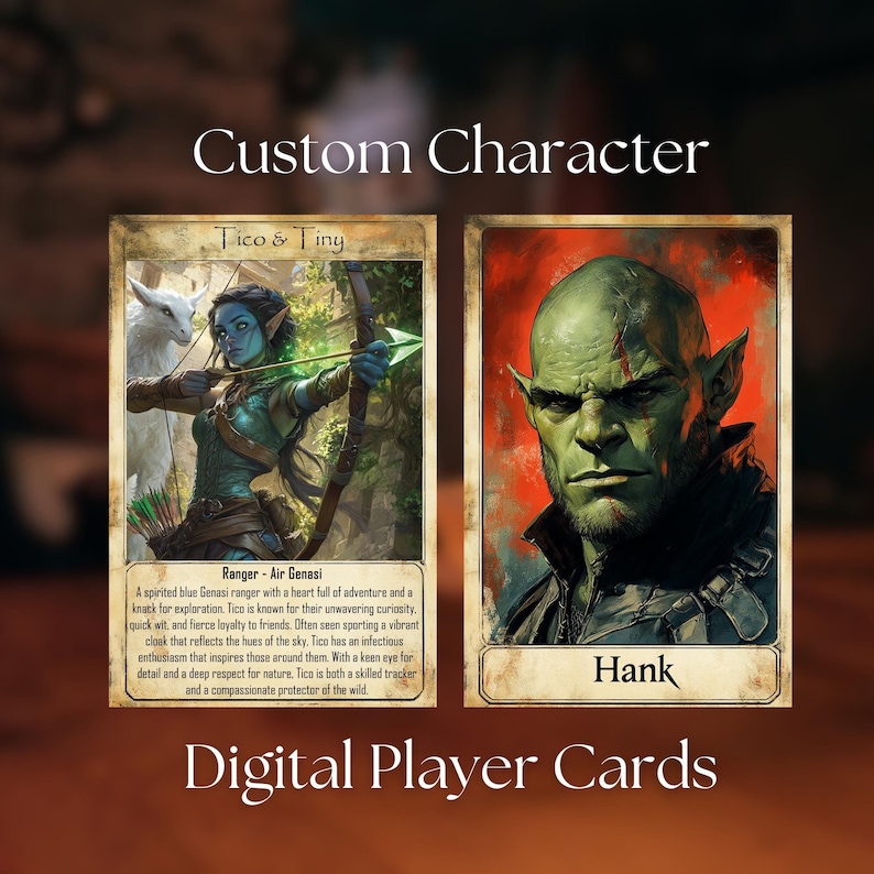 Custom Dnd Portrait, Digital OC Character Sheet TTRPG Fantasy ...