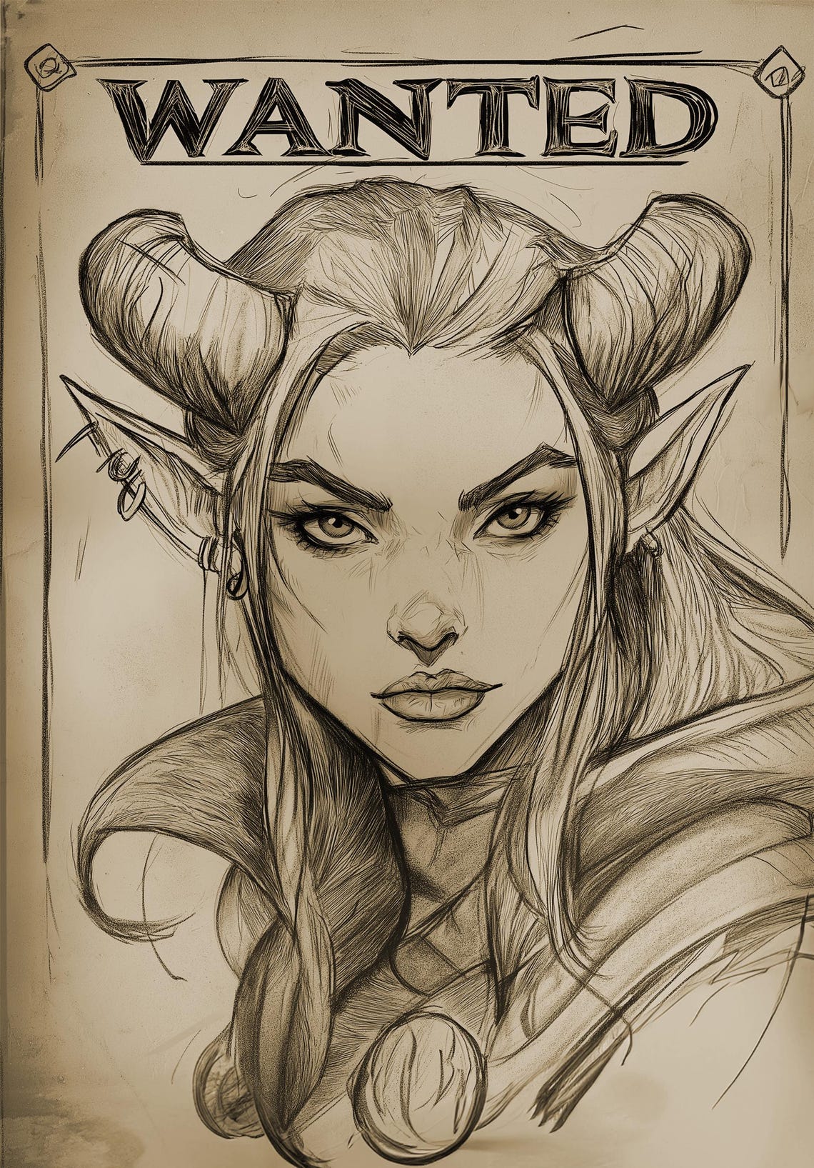 Custom Dnd Character Wanted Poster, Digital OC Sheet, TTRPG Fantasy ...