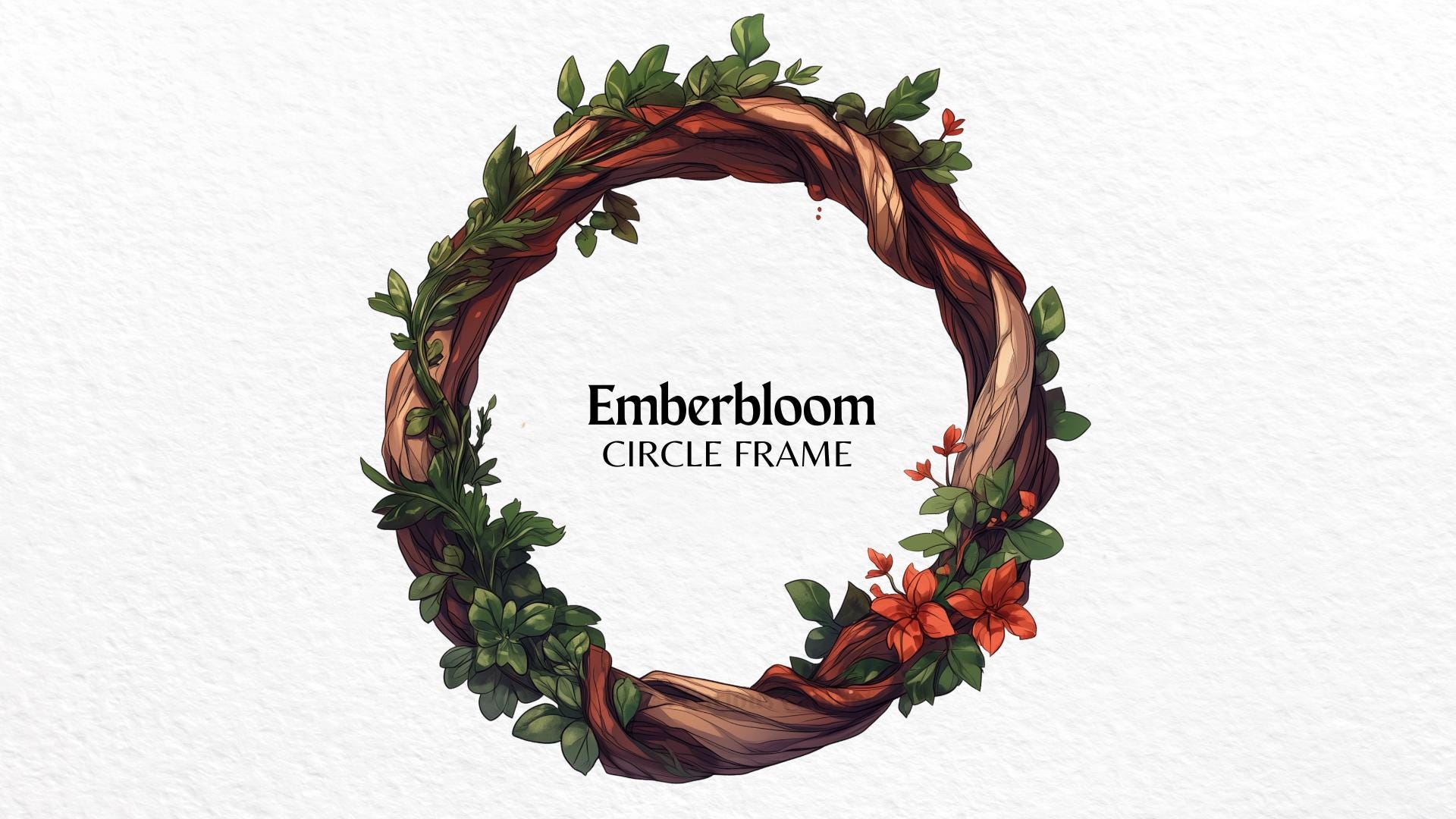 Emberbloom Forest Circle Frame PNG Dnd Clipart Token Border ...