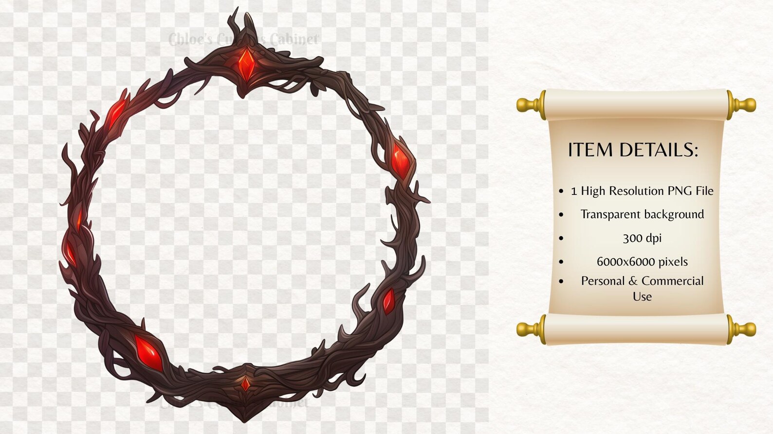Ruby Darkwood Circle Border – Fantasy RPG Token Frame for VTT, Dnd ...