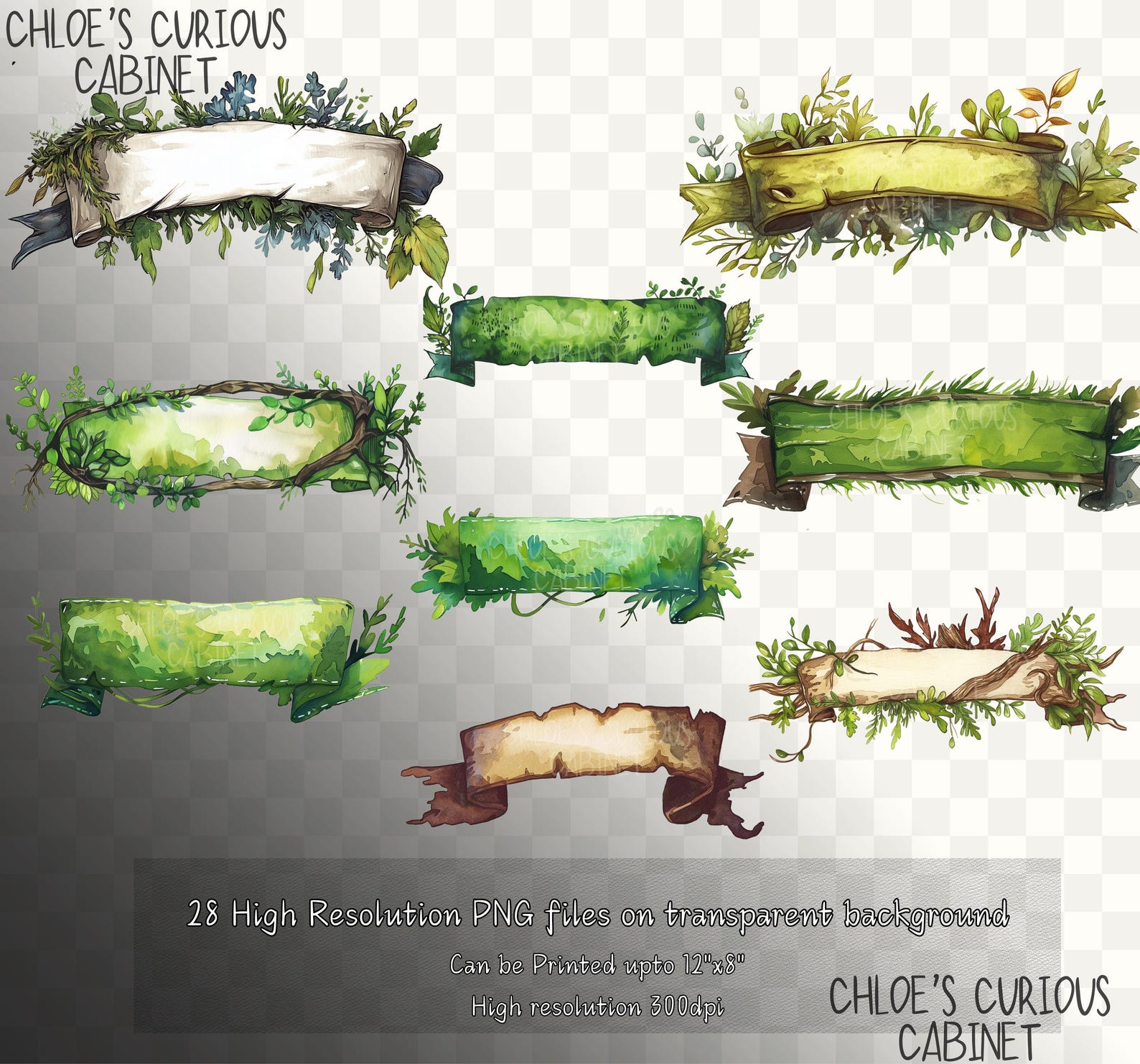 Adventure Themed Ribbon Banner PNG, Scroll Blank Labels Scrapbooking ...