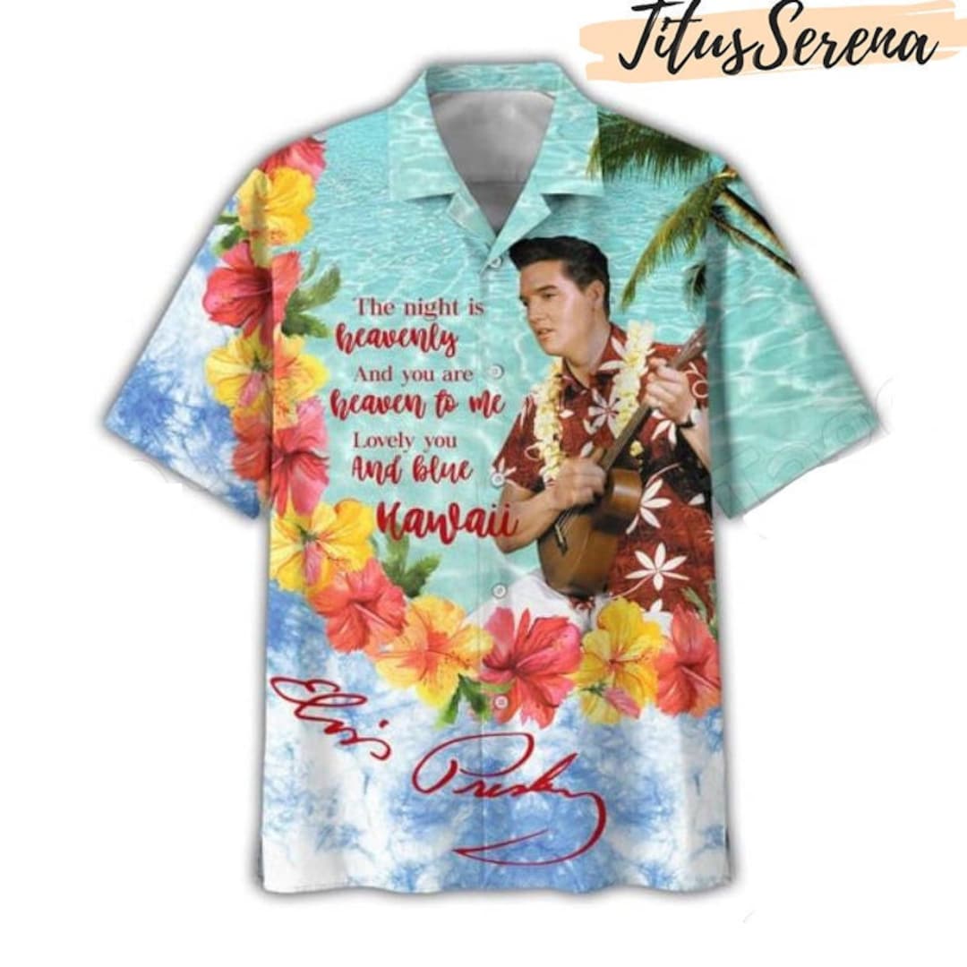 Elvis Presley Hawaiian Shirt Elvis Hawaiian Shirt Aloha - Etsy Australia