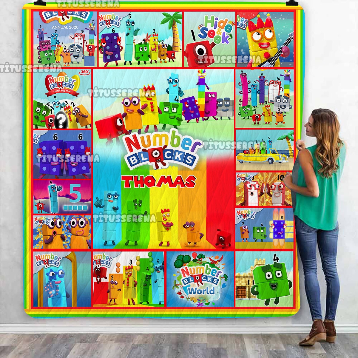 Personalized Numberblocks Fleece Blanket, Numberblocks Blanket ...