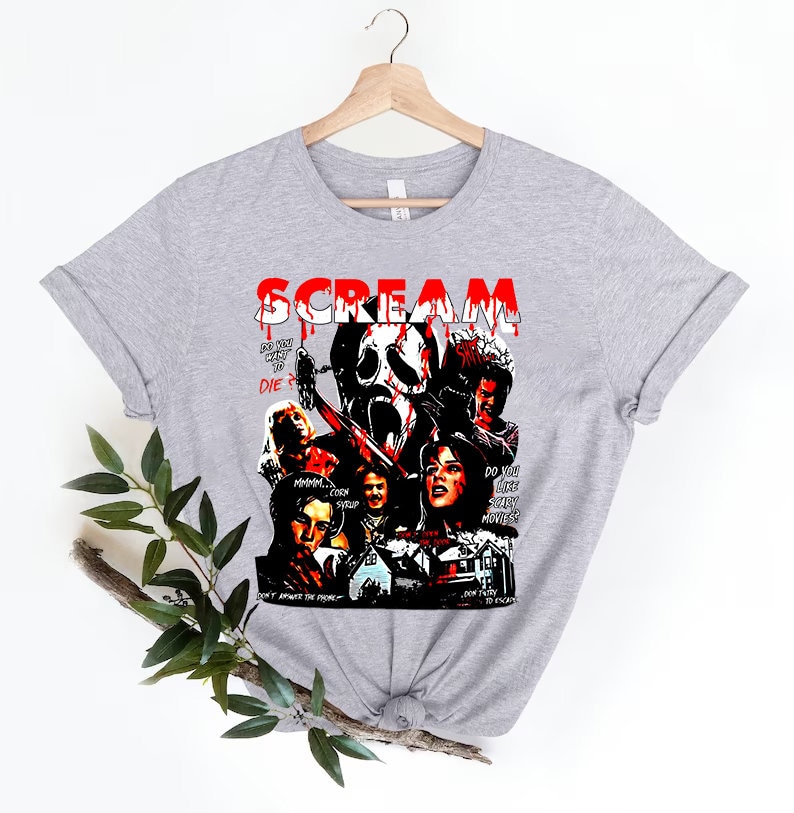 Scream Vintage Halloween Tshirt,Horror Movie Tee, Scream Merch, Scream ...