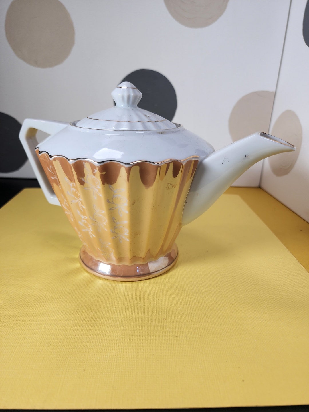 Vintage Luster Ware Teapot - Etsy