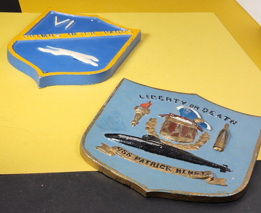 2 Vintage Metal US Navy Ship Placards - Etsy