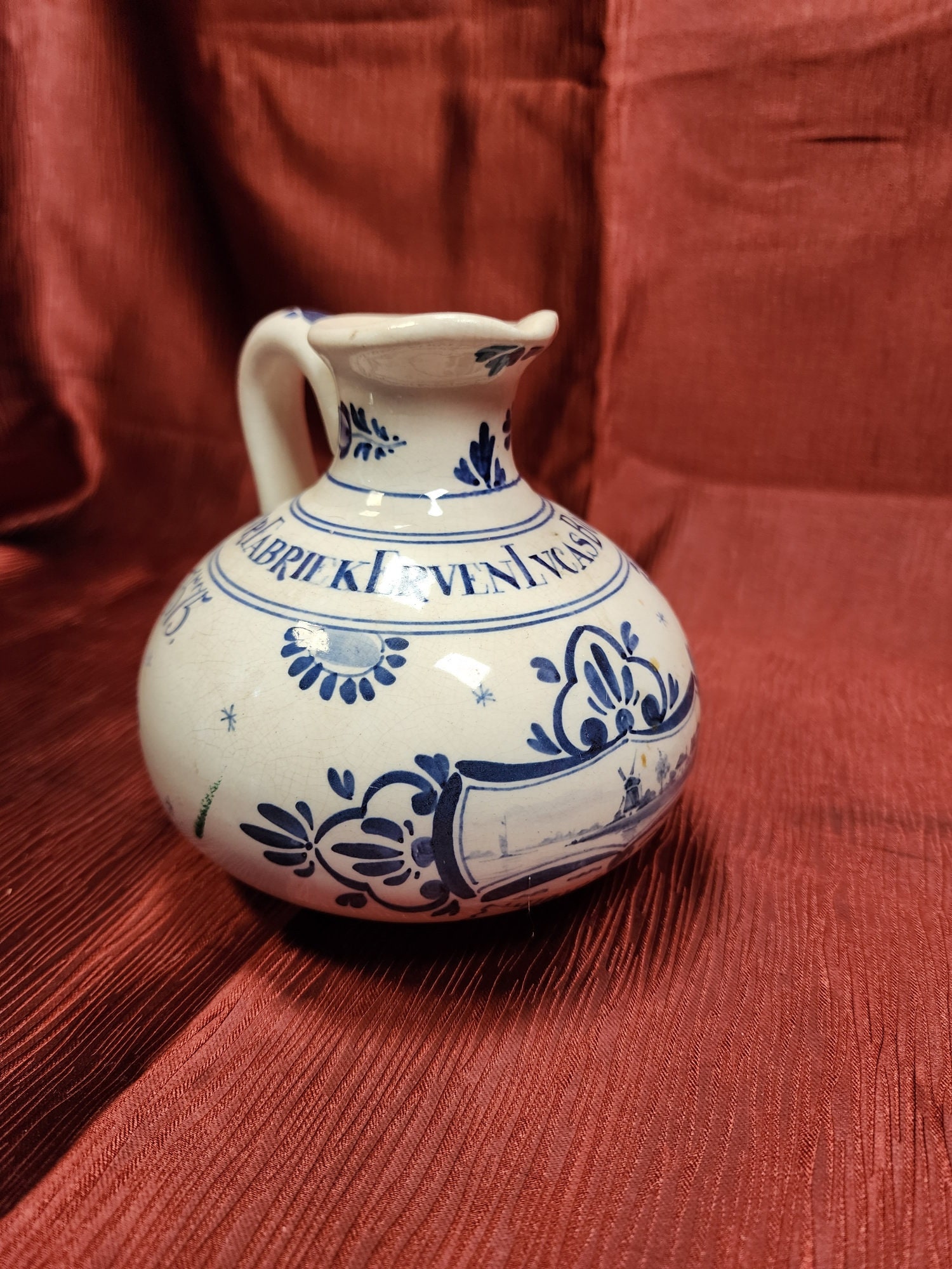 Vintage Delft Ware Pitcher - Etsy