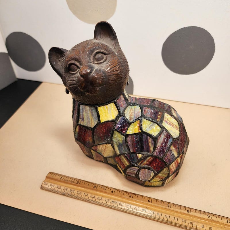 Cat Stained Glass Lamp - Etsy