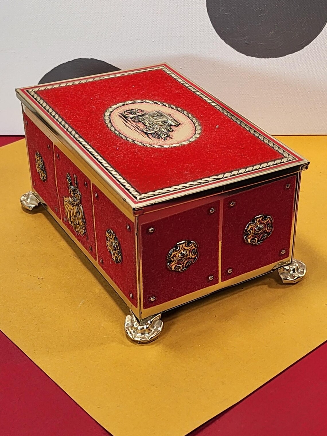 Cool West German Vintage Biscuit Tin - Etsy