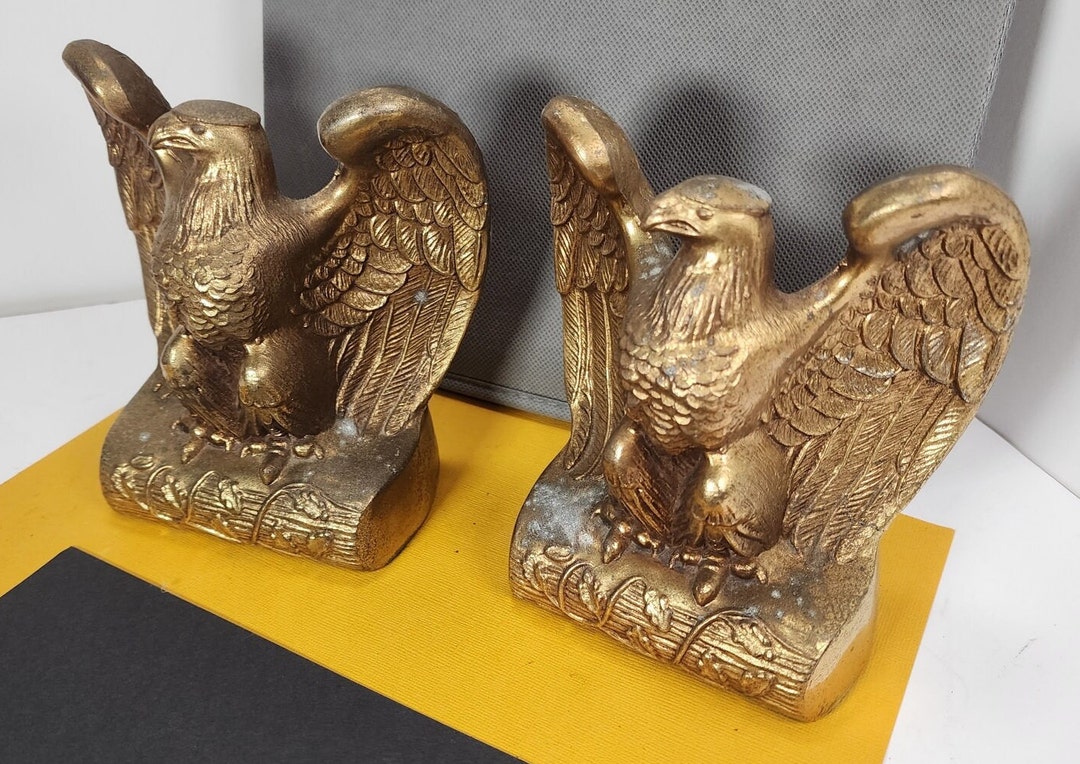 Vintage Eagle Bookends - Etsy