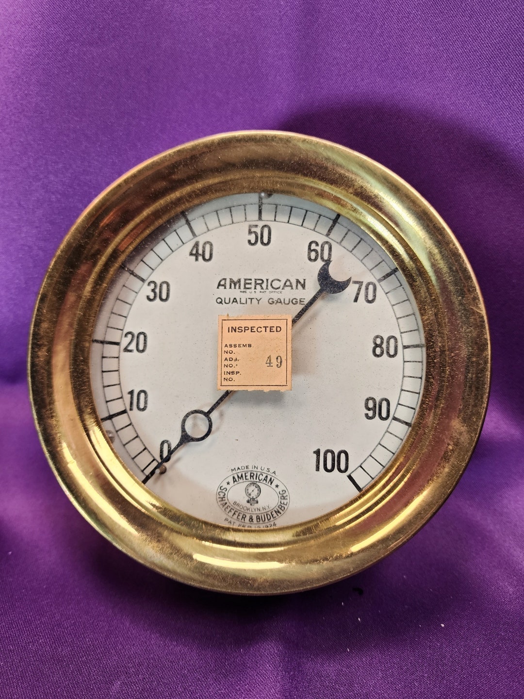 American Shaeaffer and Budenberg Brass NOS Gauge - Etsy