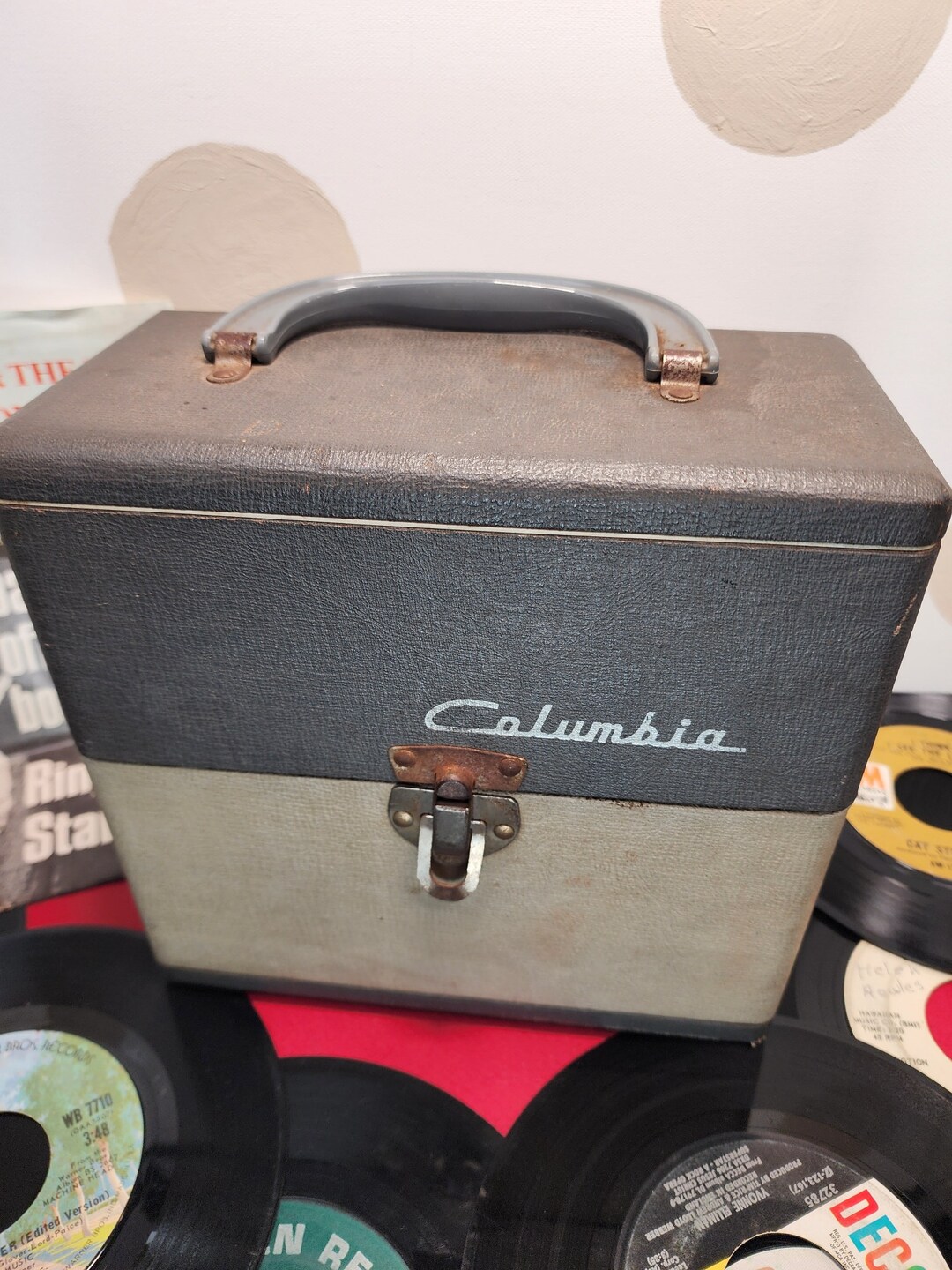 Vintage Columbia Record Case Full of 45s - Etsy