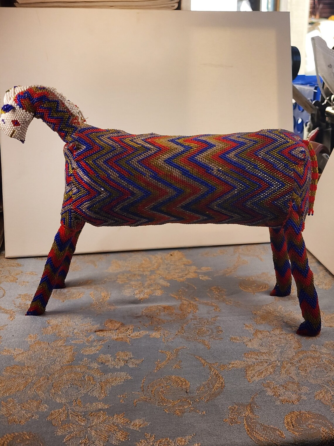 Large Chevron Beaded Horse - Etsy