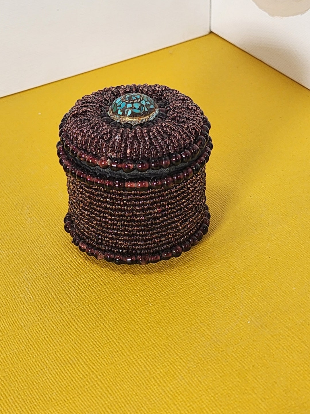 Vintage Beaded Tibetan Box - Etsy