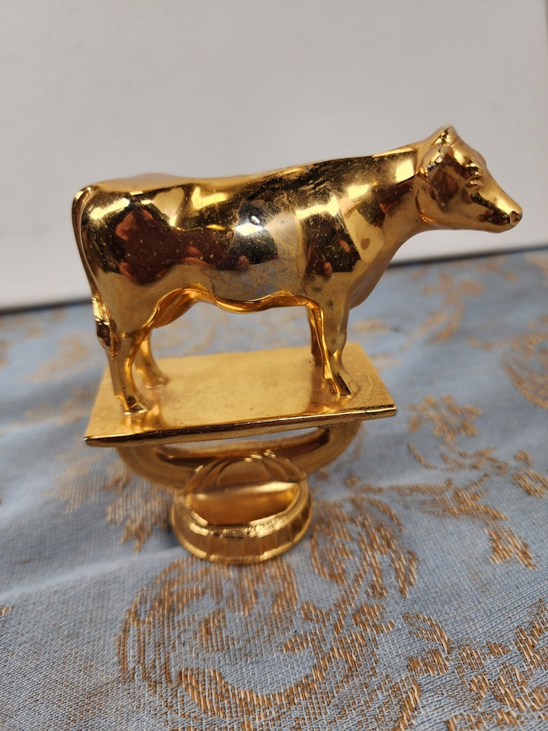 Vintage Cow Trophy Topper - Etsy