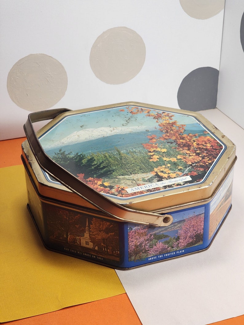 Commemorative Antique US Tin Button Box - Etsy