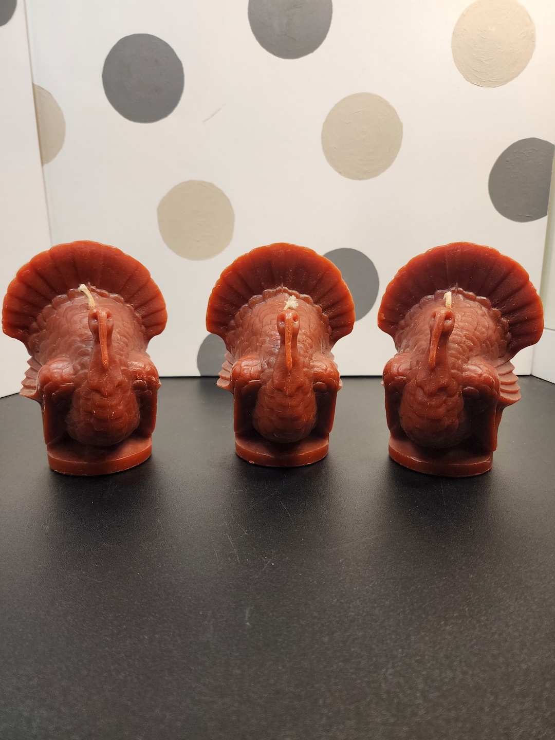3 Vintage Turkey Candles - Etsy