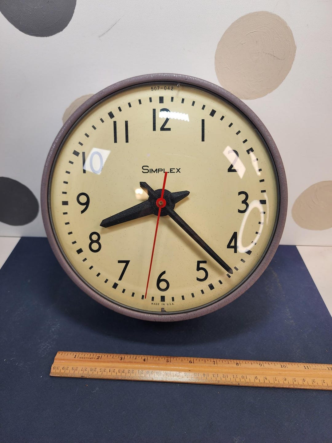 Vintage 10 Inch Simplex School Clock - Etsy
