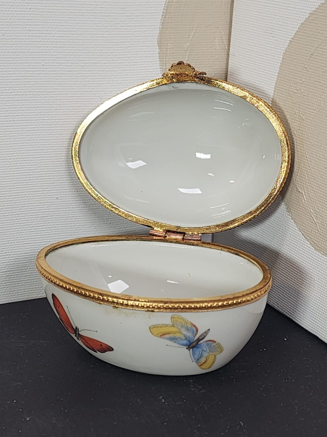 Vintage Limoges Butterfly Trinket Box - Etsy