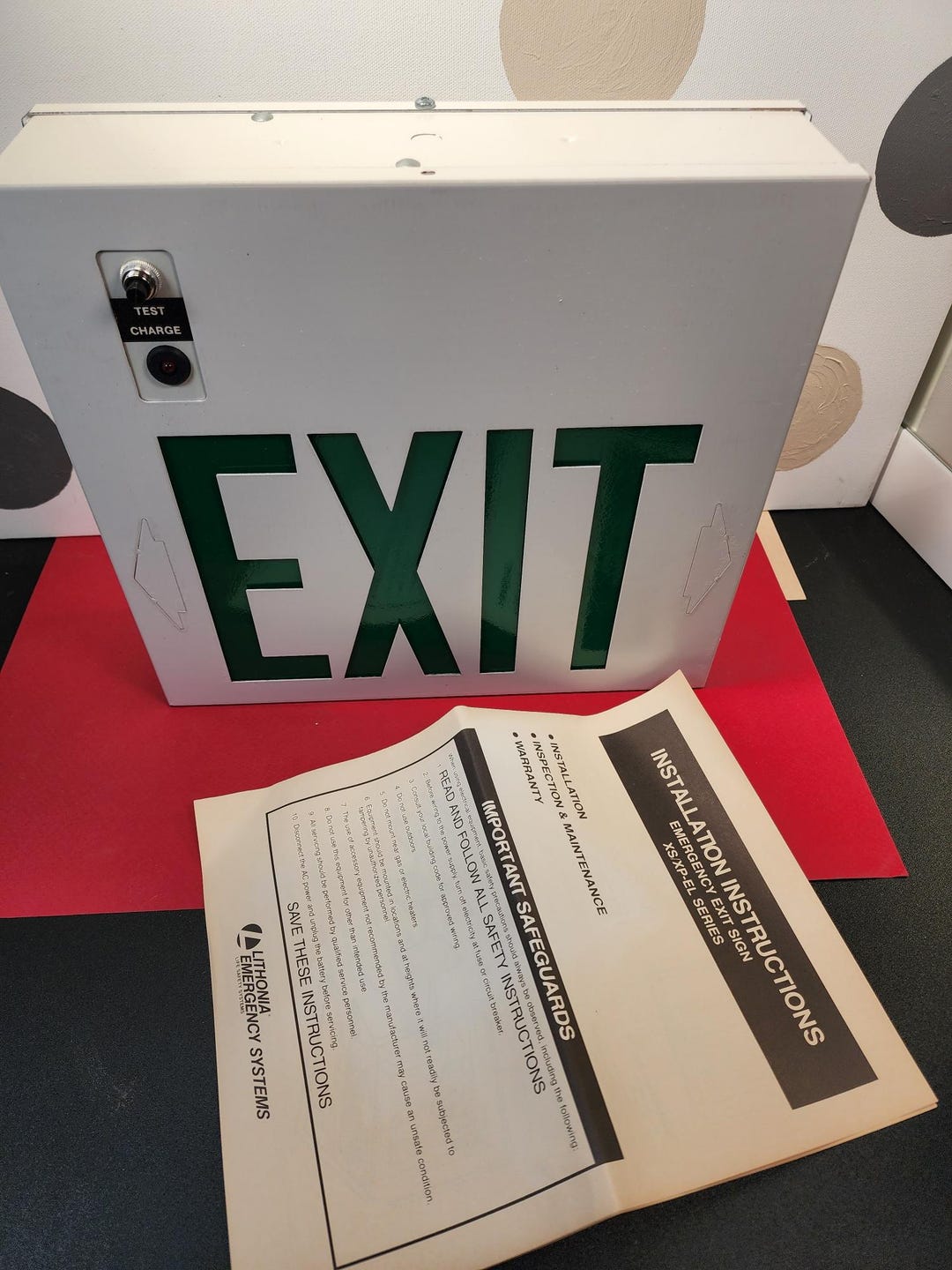 Vintage Lithonia Industrial Exit Sign - Etsy