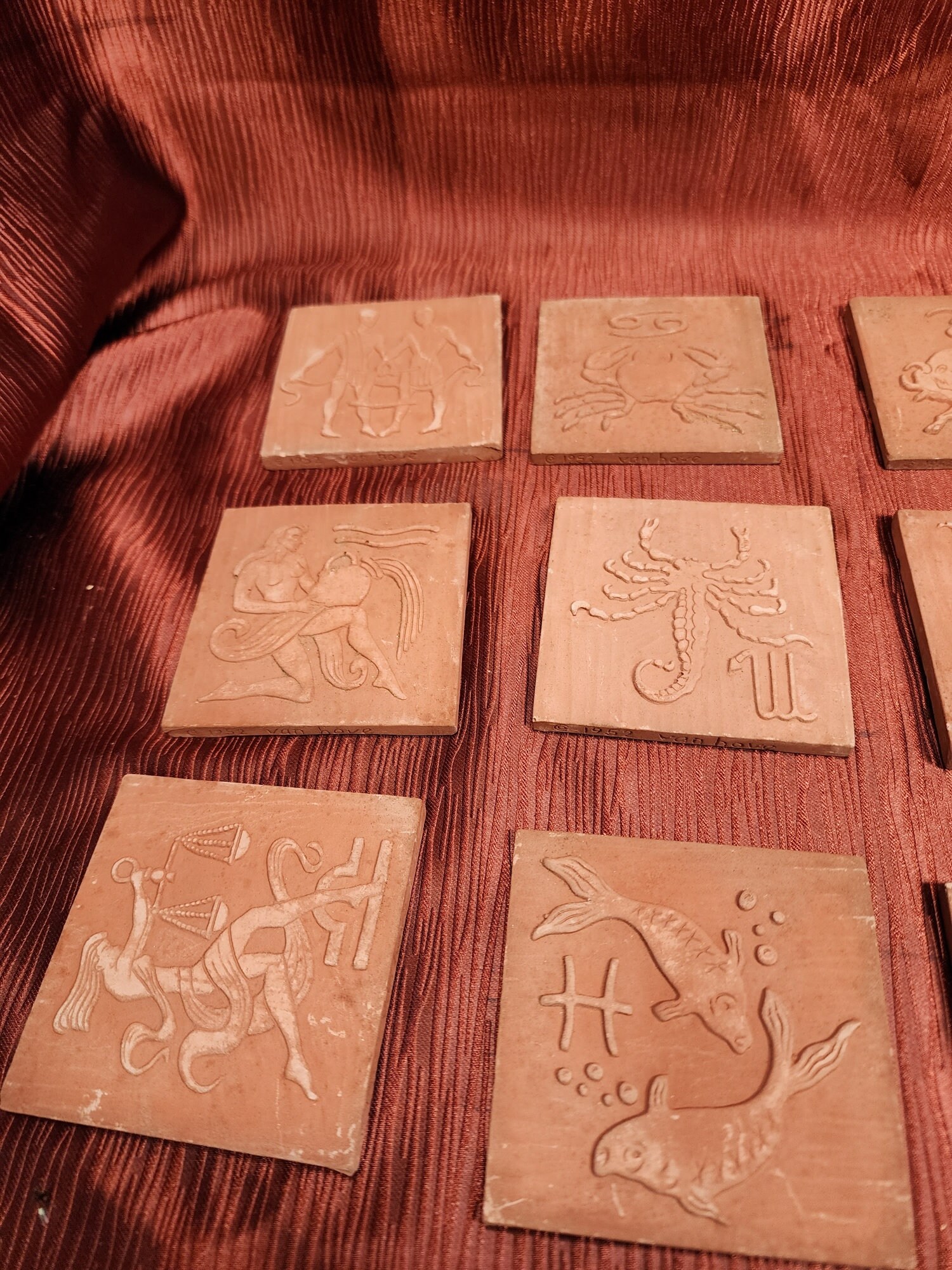 Terra Cotta Astrological Tiles - Etsy