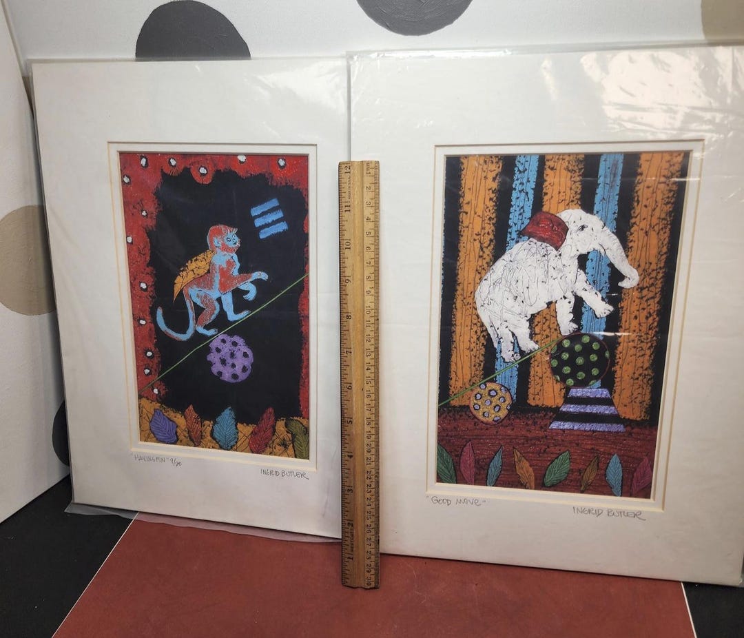 Vintage California Artist Ingrid Butler Signed Art Prints - Etsy