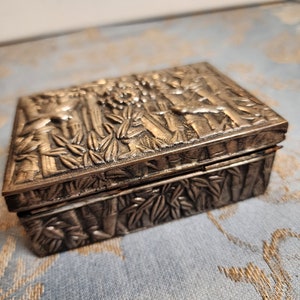 Vintage Metal Trinket Box - Etsy