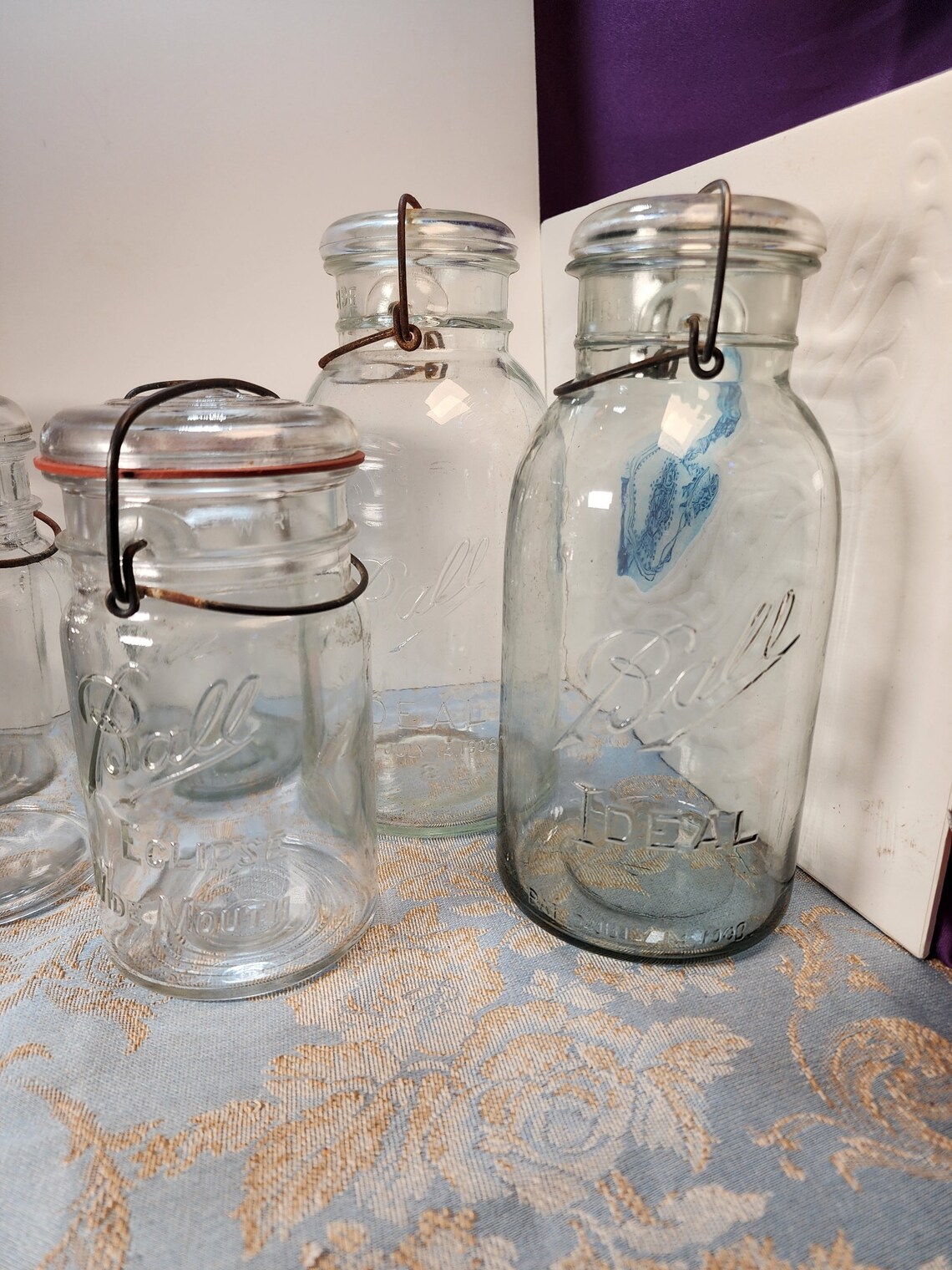 Lot of 7 Assorted Antique Ball Jars Large to Small - Etsy