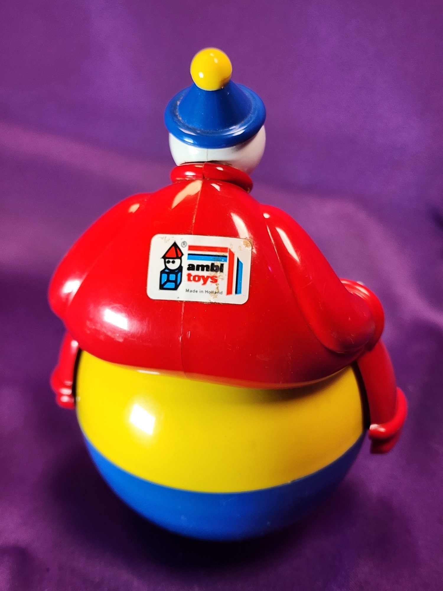 Vintage Rolling Clown Toy From Holland - Etsy