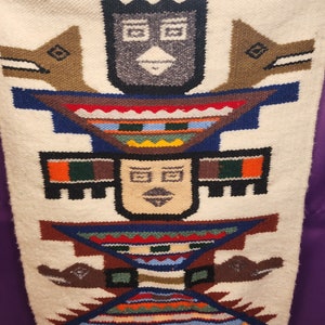 Vintage Woven Aztec Style Tapestry - Etsy