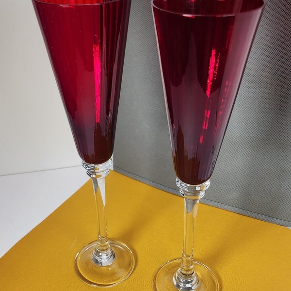 Red Glassware - Etsy