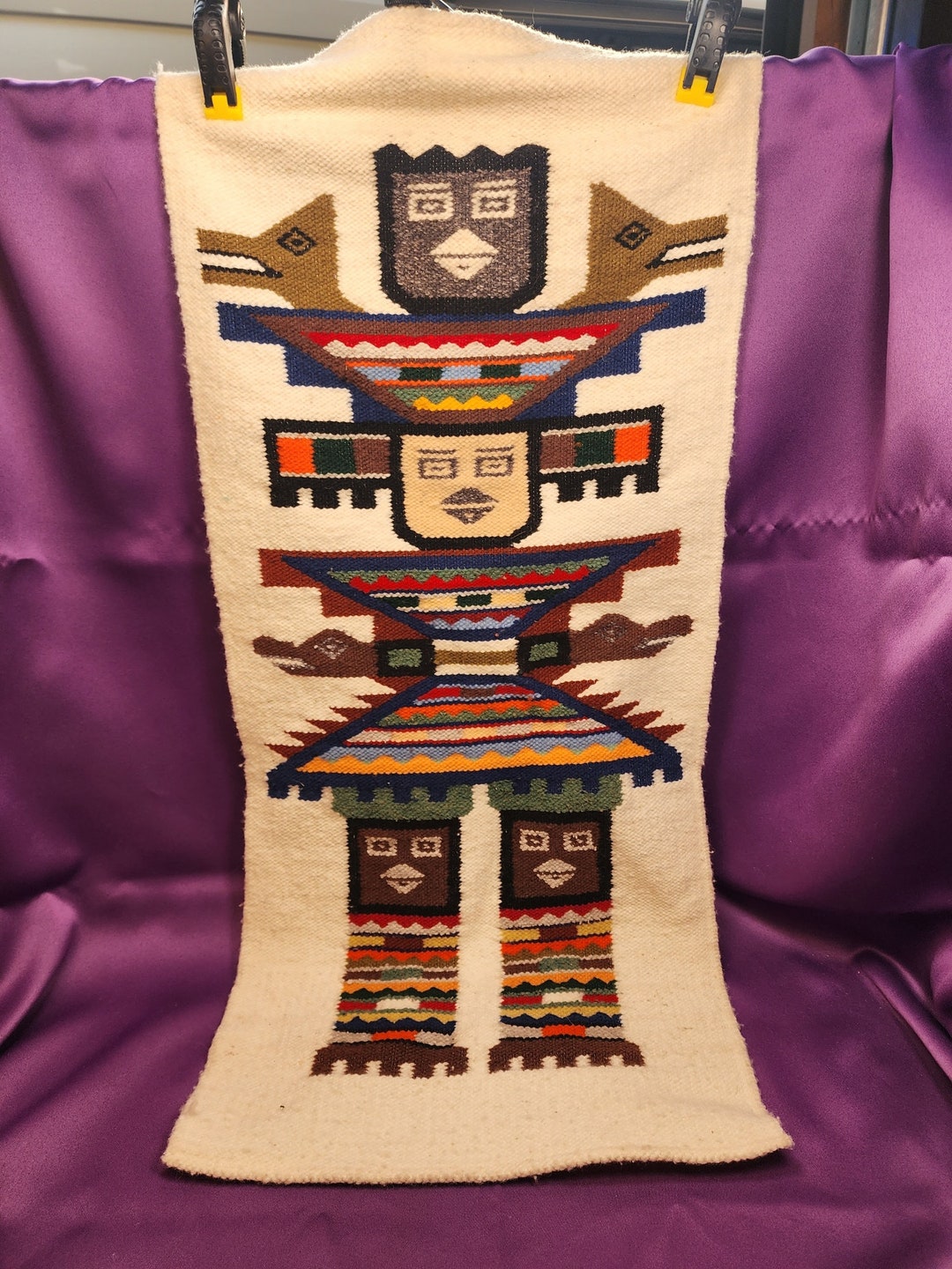 Vintage Woven Aztec Style Tapestry - Etsy