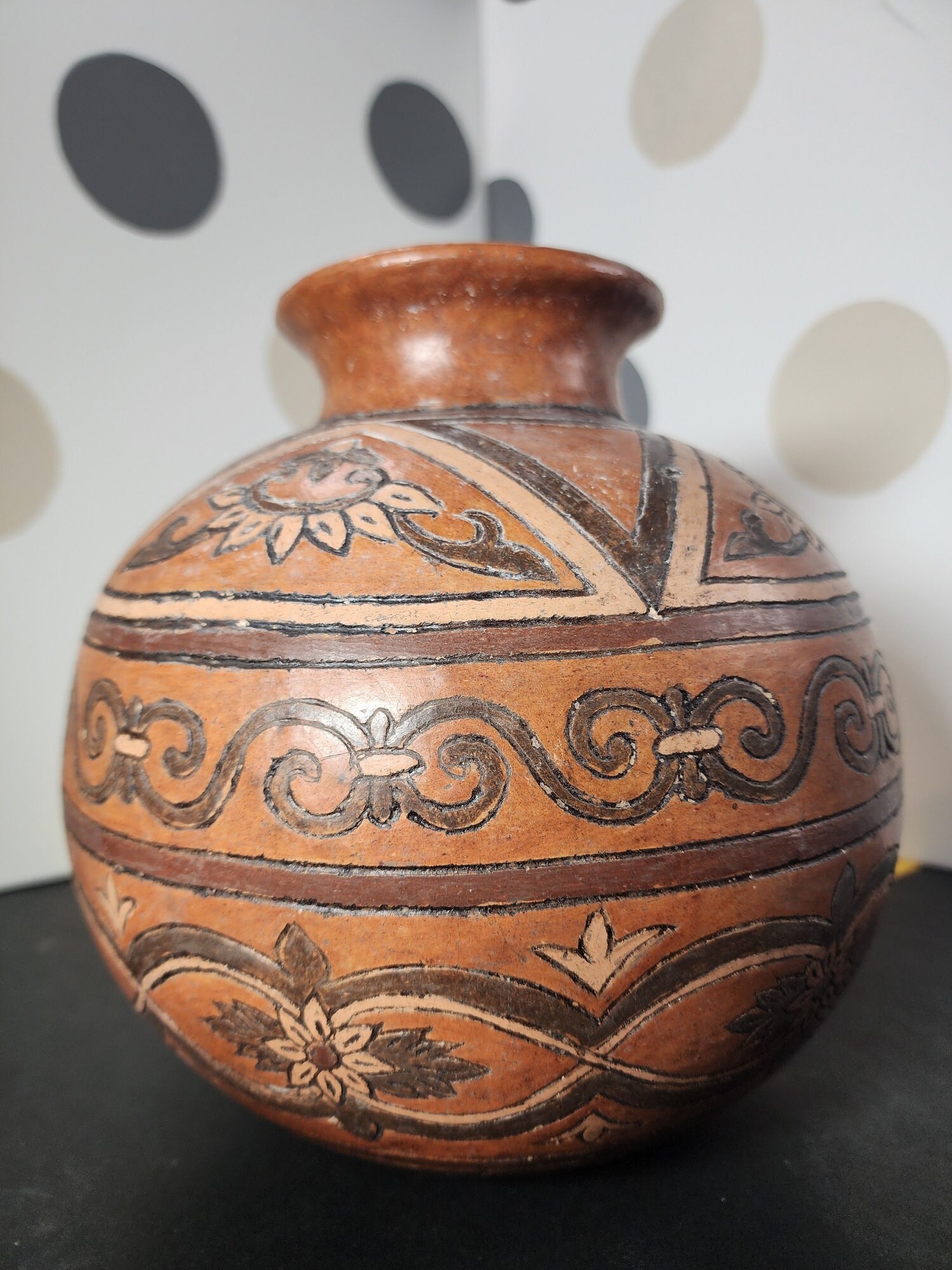 Very Interesting Motif Redware Vessel - Etsy