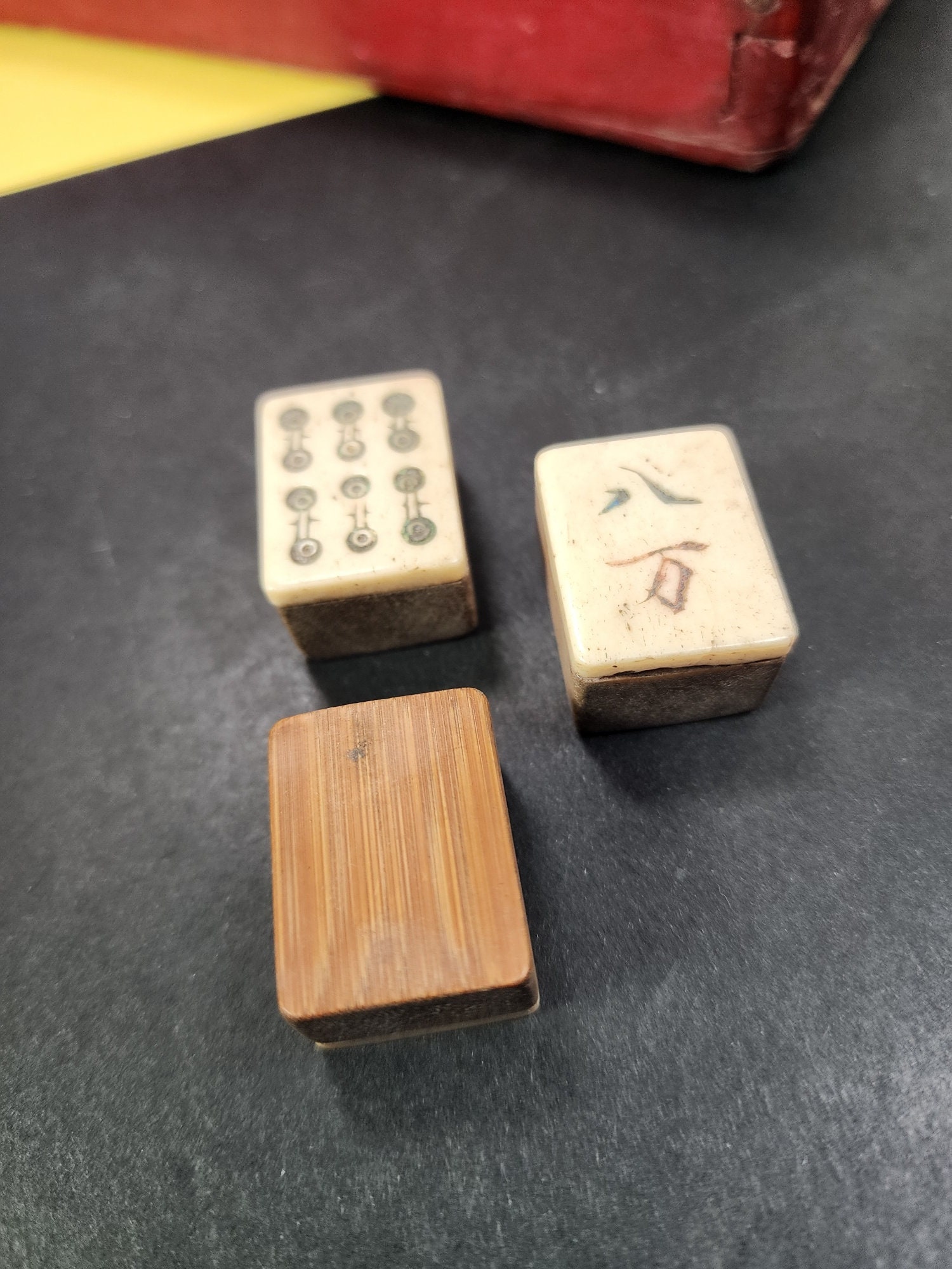 Vintage Bone and Bamboo Mahjong Set - Etsy