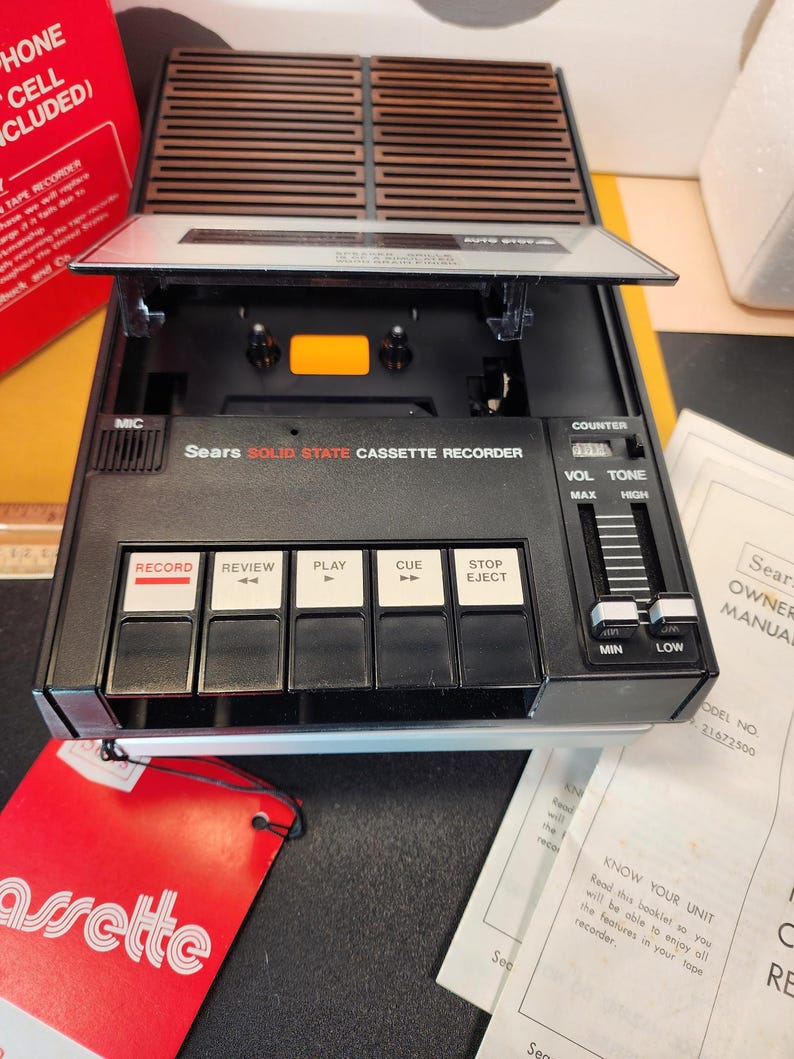 Vintage NOS Sears Cassette Player Recorder - Etsy