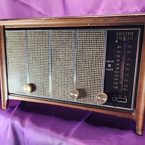 Vintage Zenith Mini Console Z434W AM FM Radio - Etsy