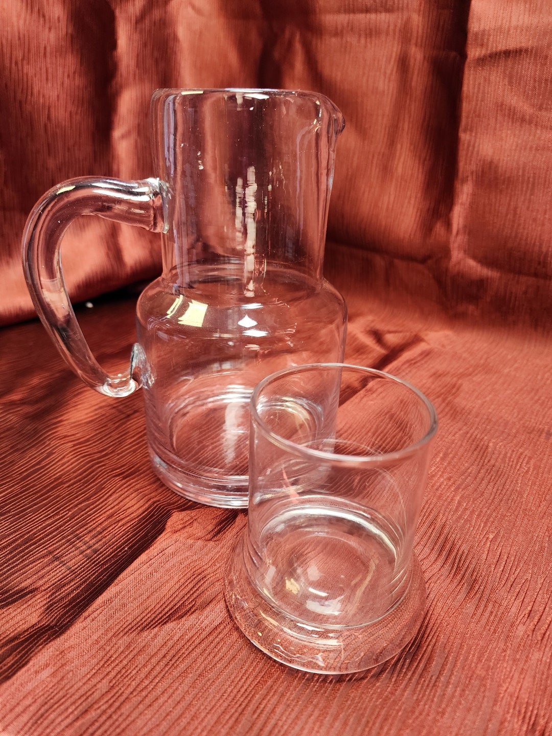 Glass Pitcher With Integrated Water Glass - Etsy