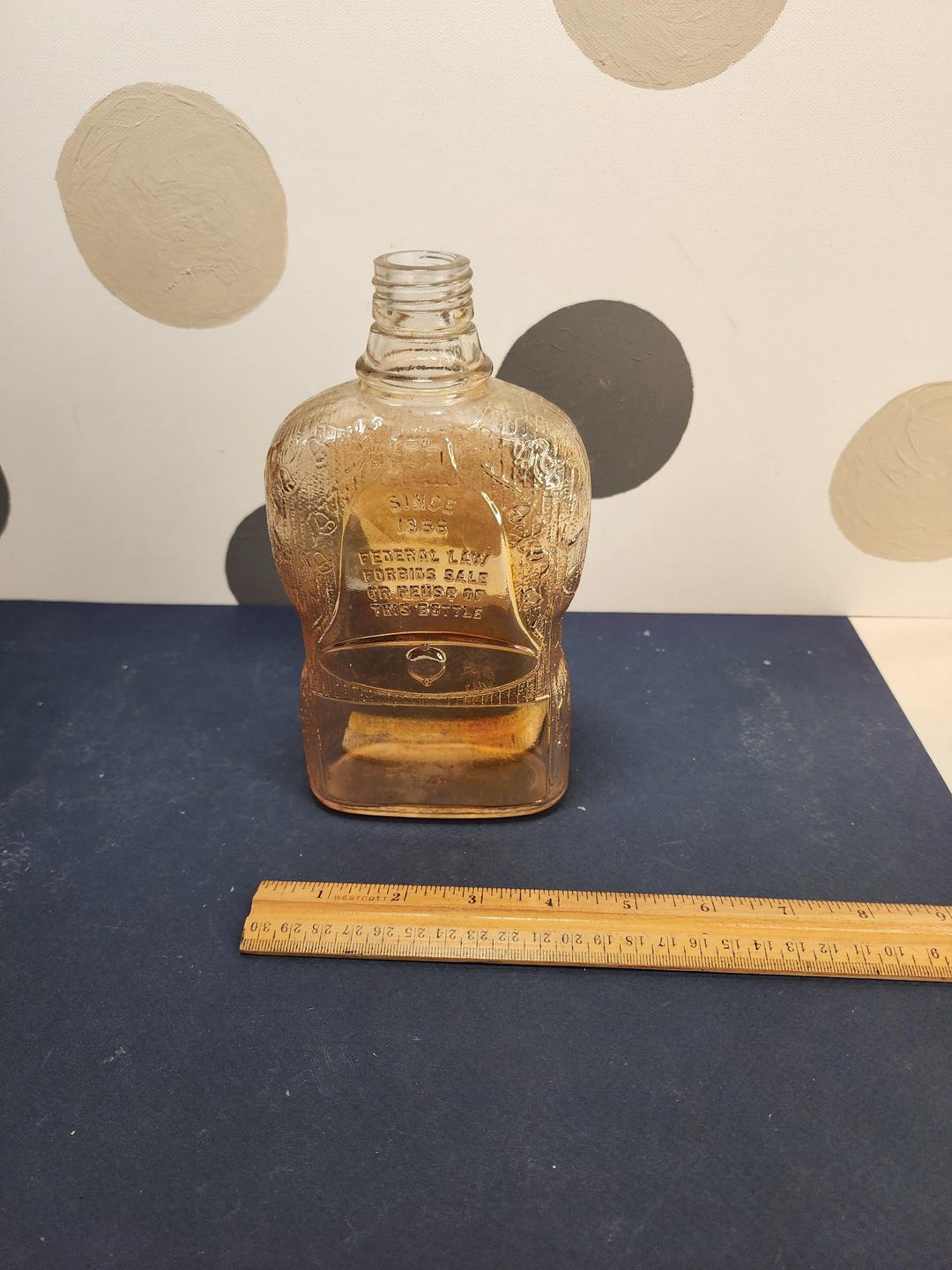 Antique Golden Wedding Carnival Glass Whiskey Bottle - Etsy