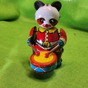 Vintage Drumming Panda - Etsy