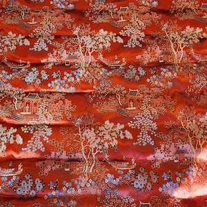 3 Yards Embossed Vintage Silk Fabric - Etsy