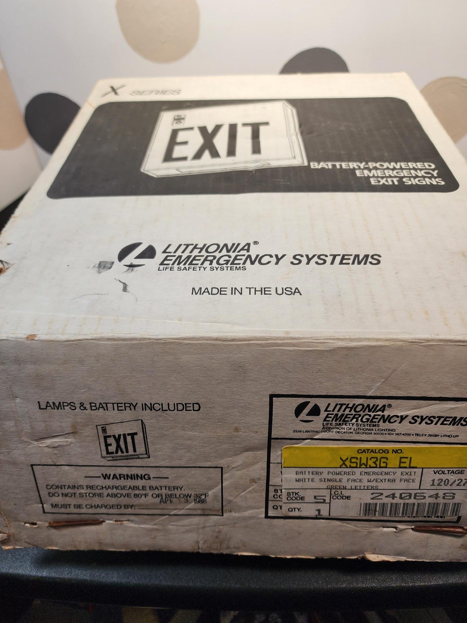 Vintage Lithonia Industrial Exit Sign - Etsy