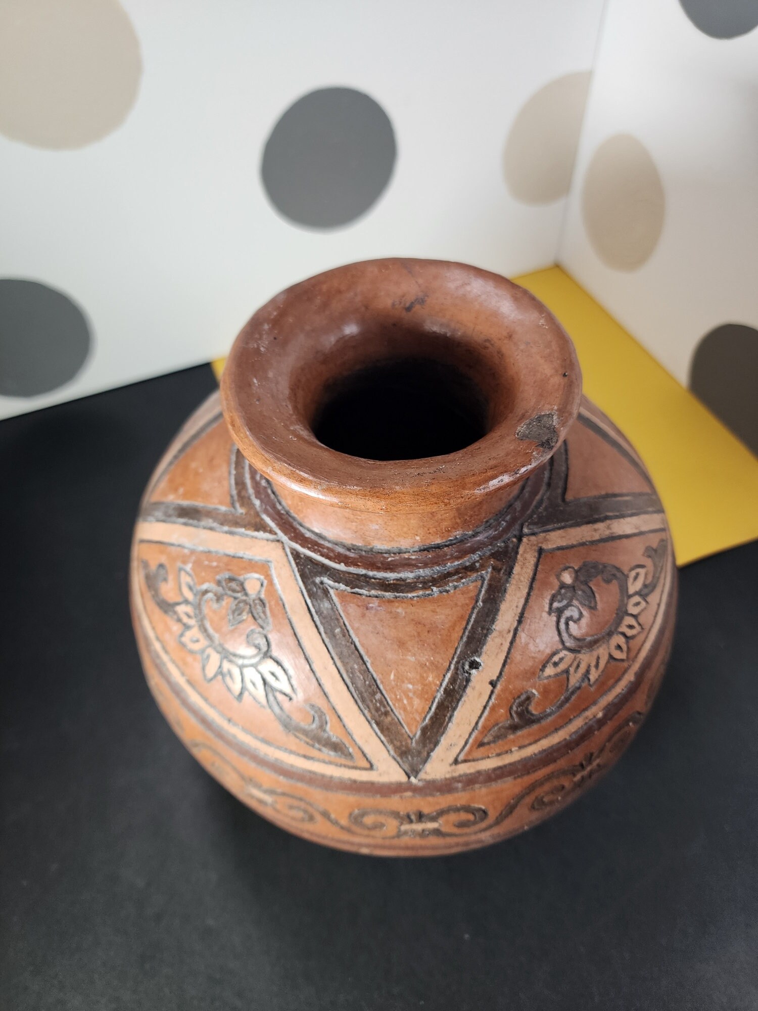 Very Interesting Motif Redware Vessel - Etsy