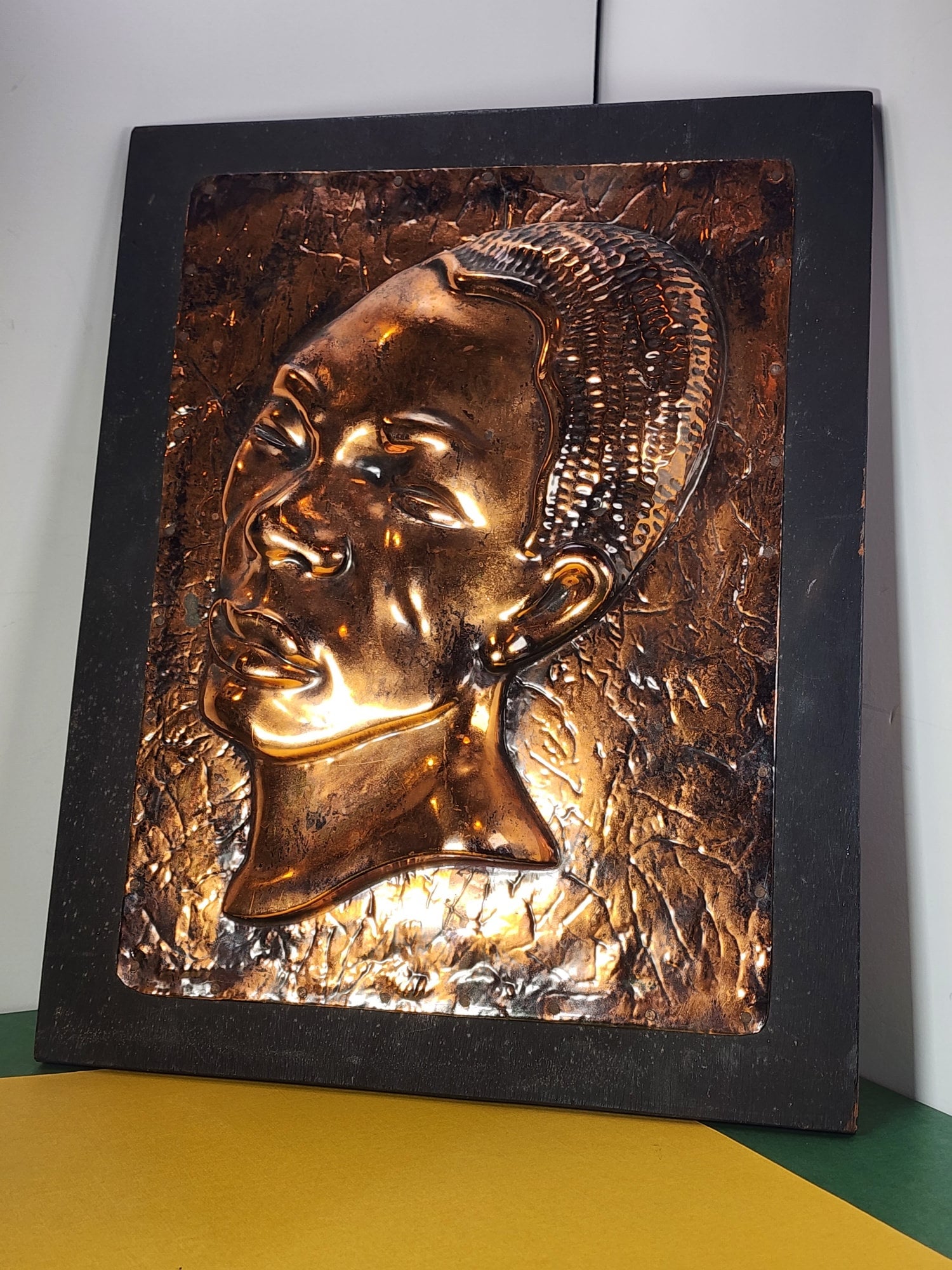 Beautiful Repousse Copper Portrait - Etsy