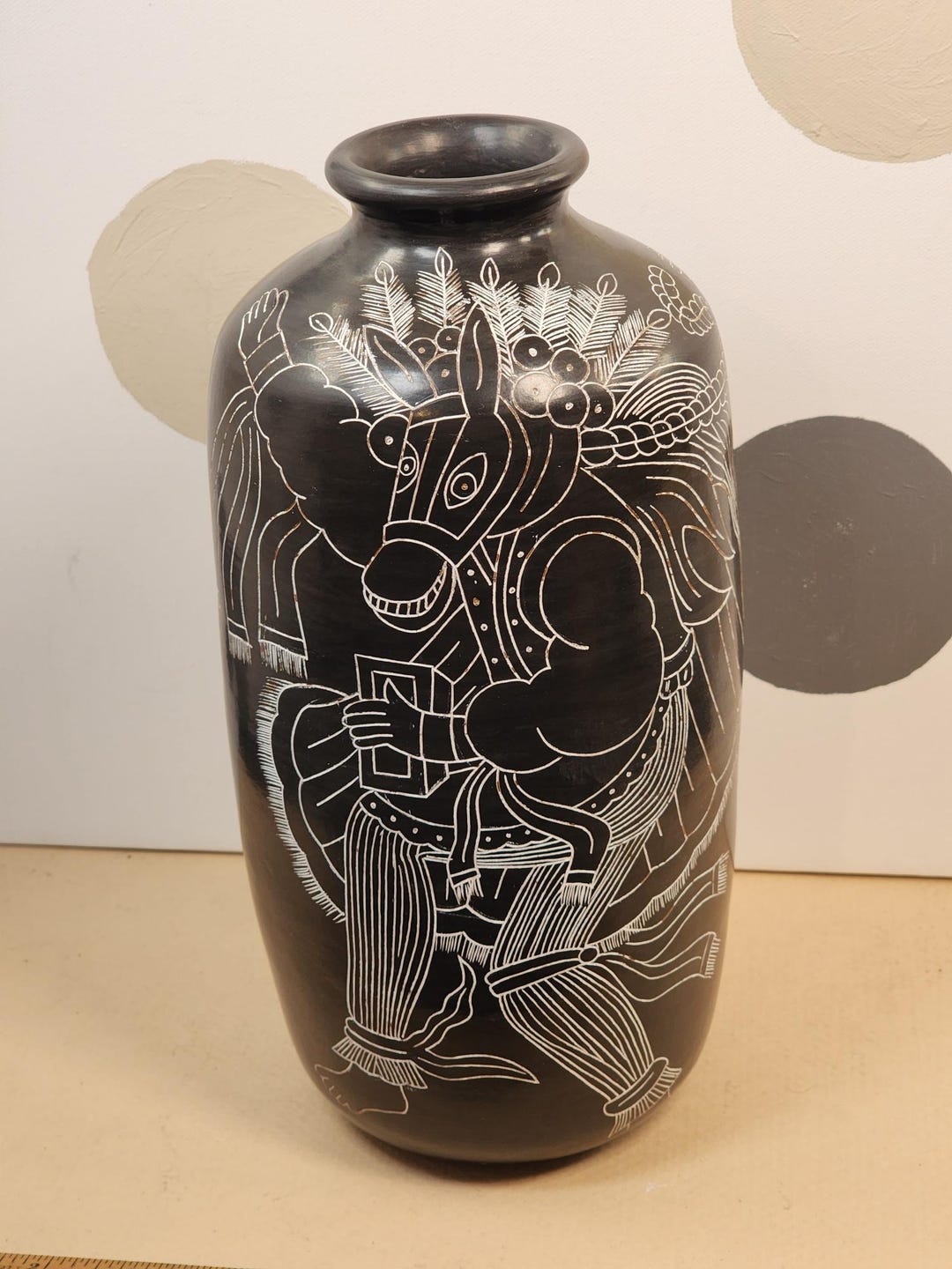 Beautiful Vintage Peruvian Vessel Sgraffito - Etsy