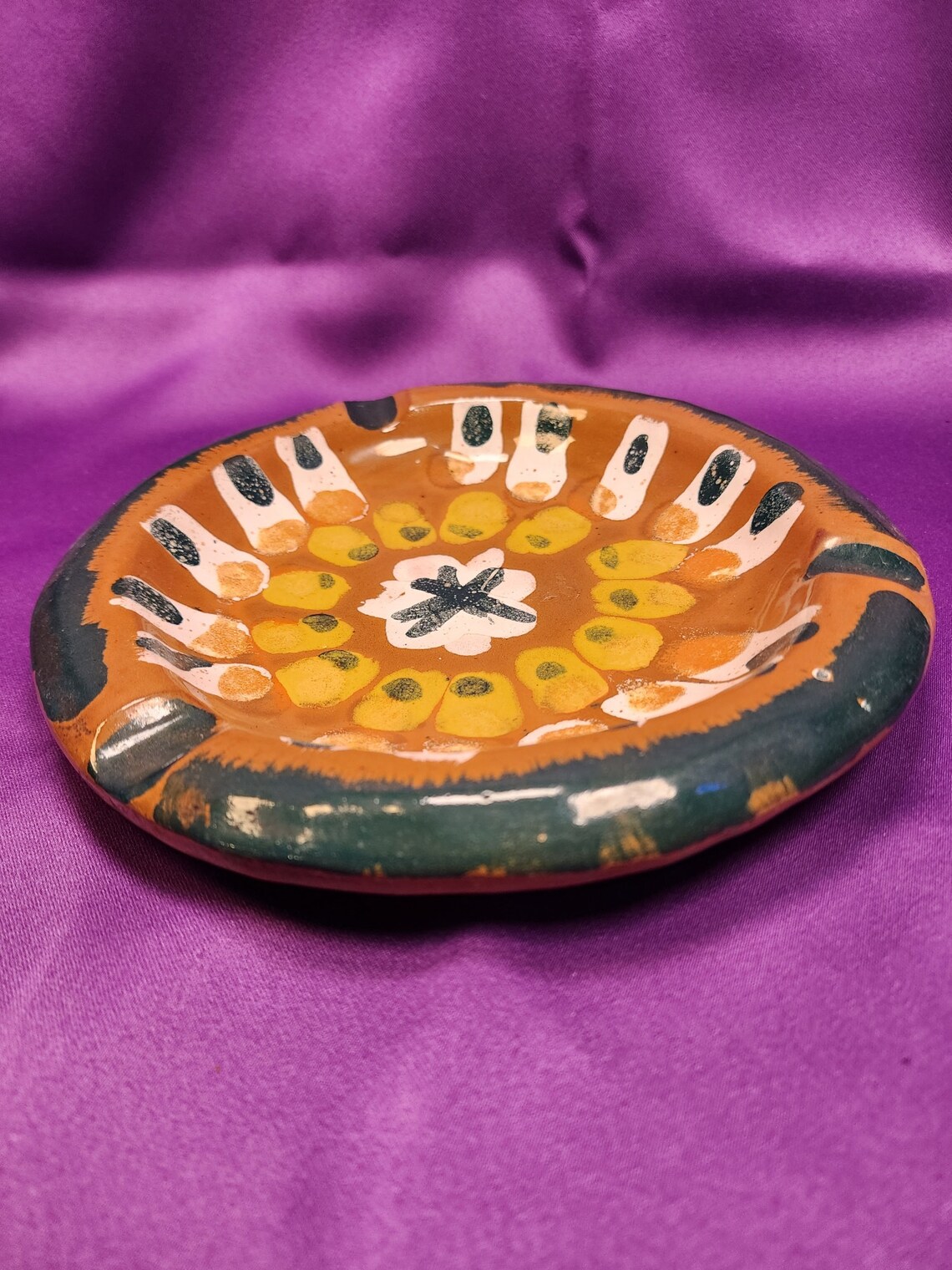Vintage Folky Hand Painted Japanese Ashtray - Etsy