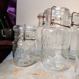 Lot of 7 Assorted Antique Ball Jars Large to Small - Etsy
