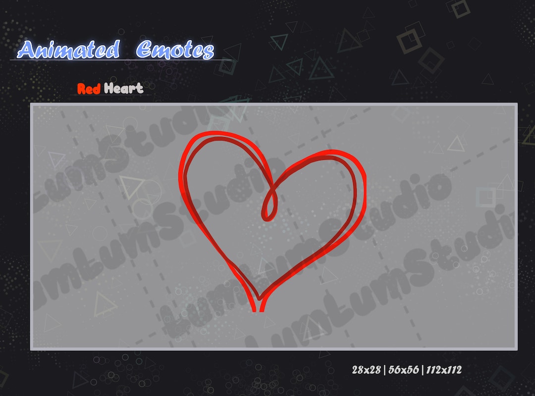Animated Emote | Red Heart | Twitch and Discord| - Etsy