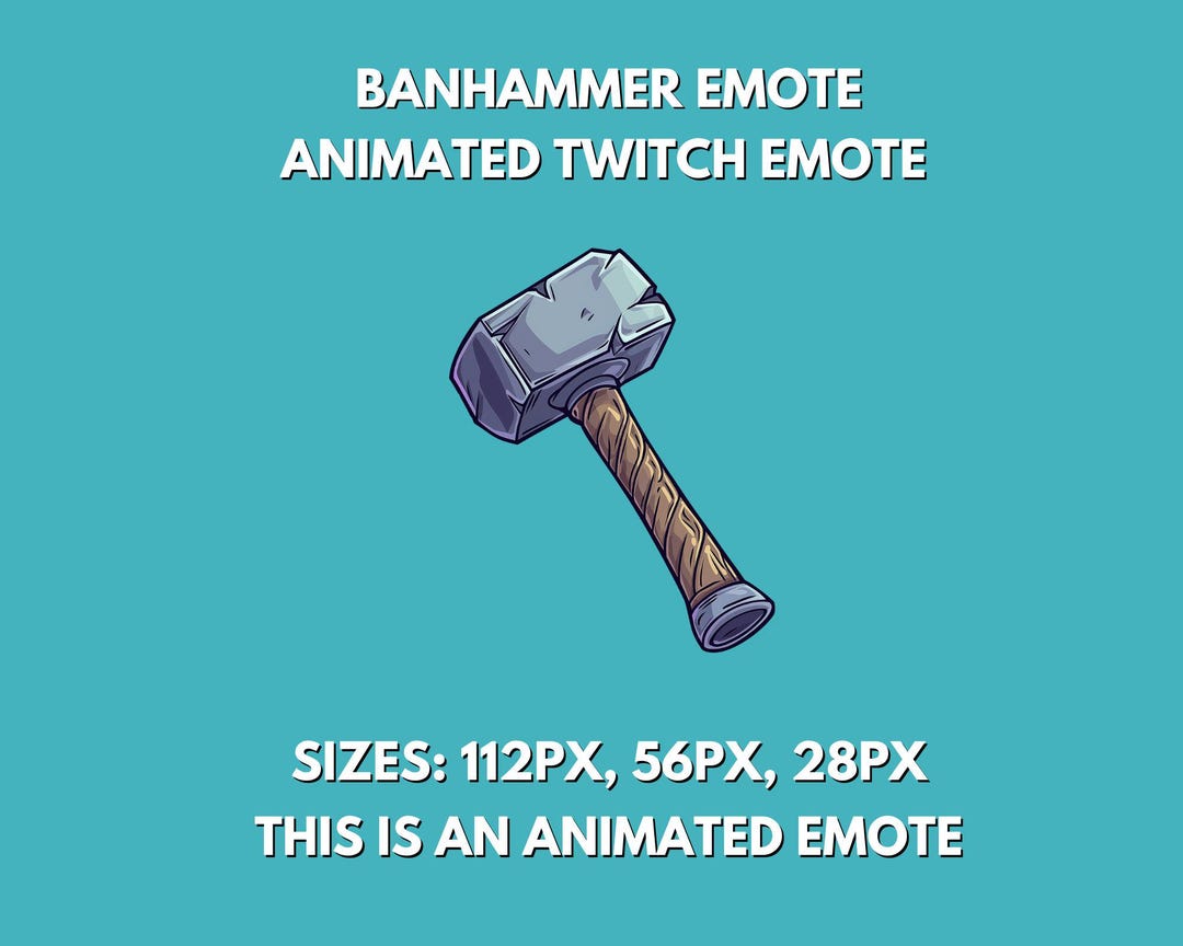 Animated Ban Hammer Emote | Twitch Emote | Discord Emote | Ban Hammer ...