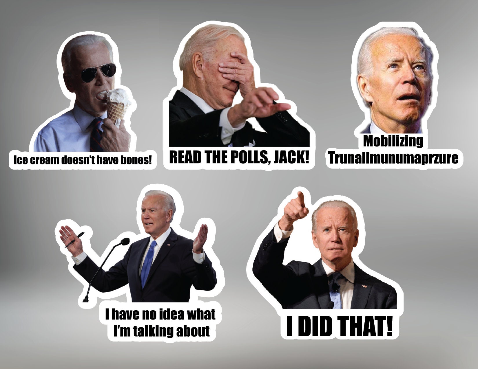 Joe Biden Stickers Sticker Bundle Meme Stickers Vinyl - Etsy